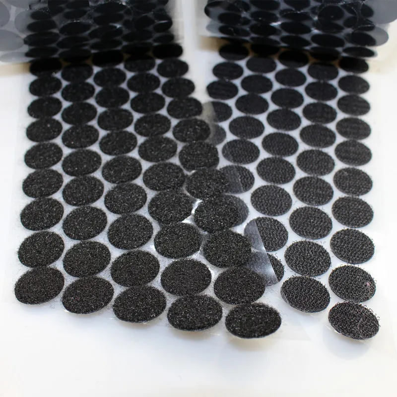 100-Pairs-of-10-15-20mm-Black-White-Adhesive-Self-adhesive-Bond-Strong ...