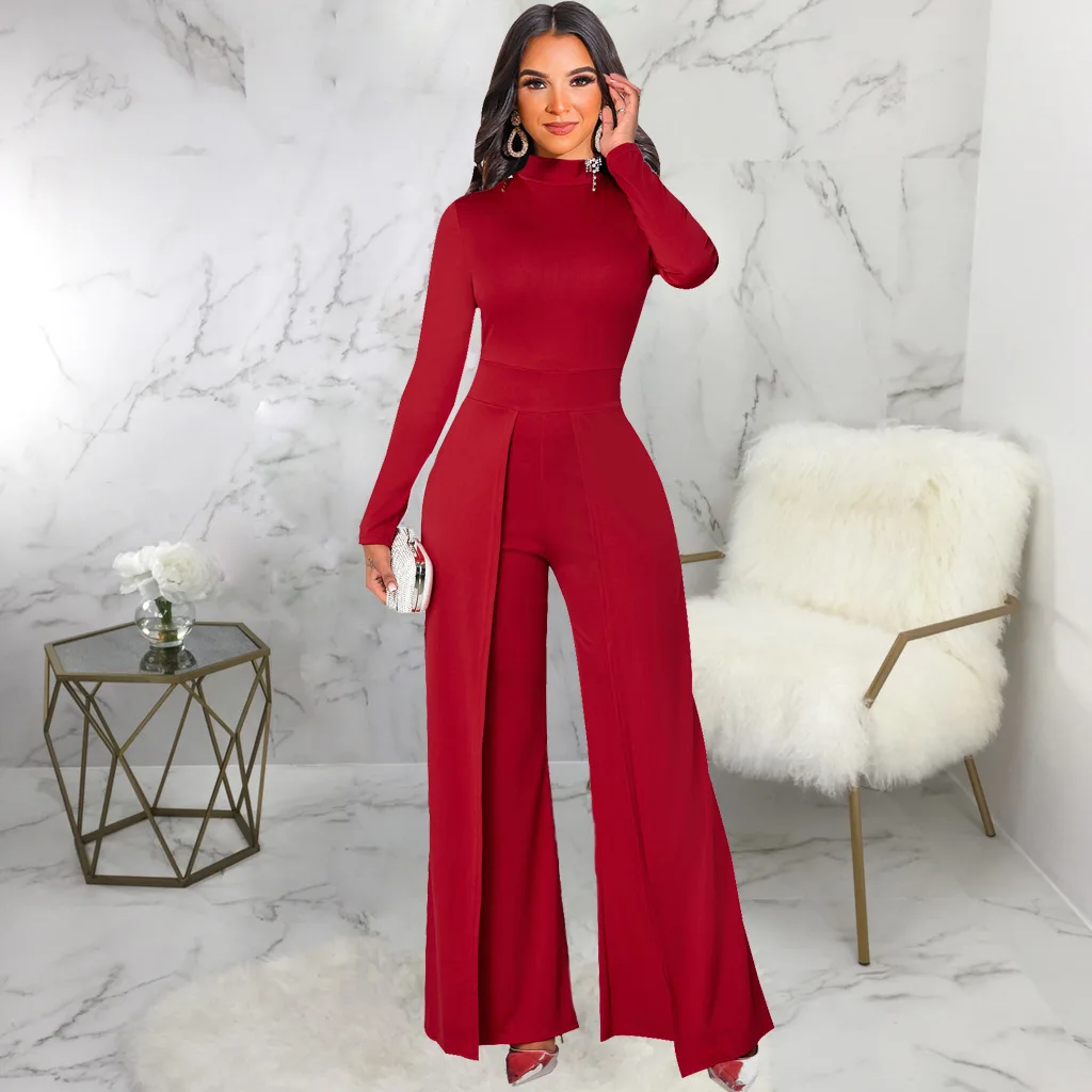 Macac-es-elegantes-de-trabalho-femininos-macac-o-de-manga-comprida-para ...