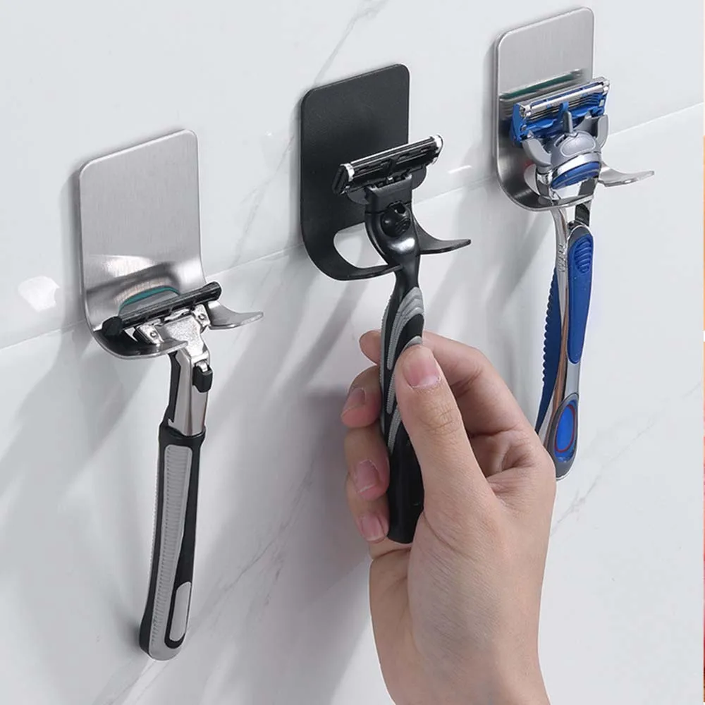 Razor Holder Storage Hook Wall Bathroom Shaving Razor Rack Men Shaver ...