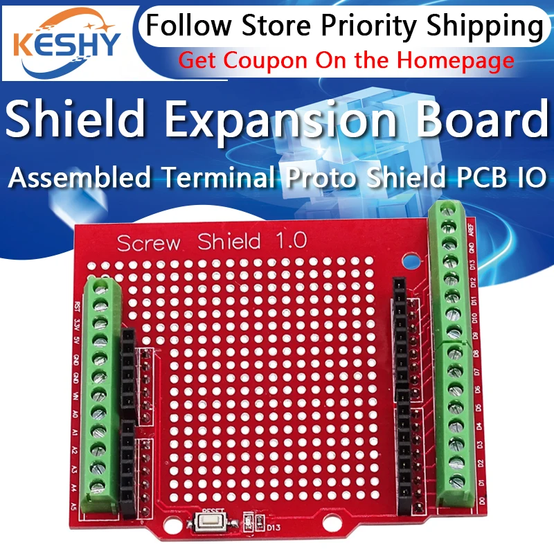 Prototype Screw Shield Expansion Board Assembled Terminal Proto Shield ...