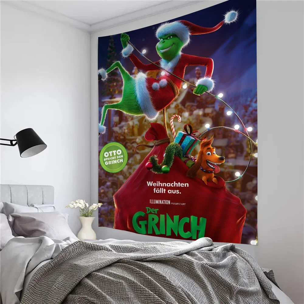 Film-The-G-Grinch-C-Christmas-Colorful-Tapestry-Wall-Hanging-Hippie ...