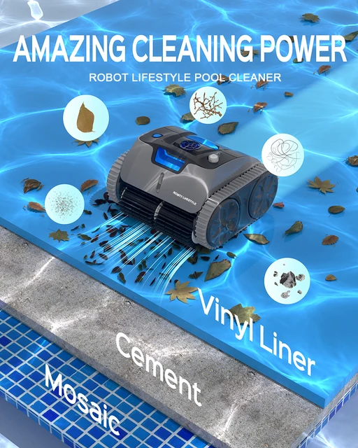Electric Vacuum Cleaner for Swimming Pool 3312max 15000mAh Lithium-ion ...