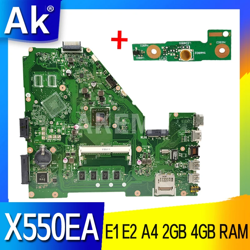 X550ep X550ea Laptop Motherboard E1 E2 A4 Cpu 2gb 4gb Ram For Asus ...