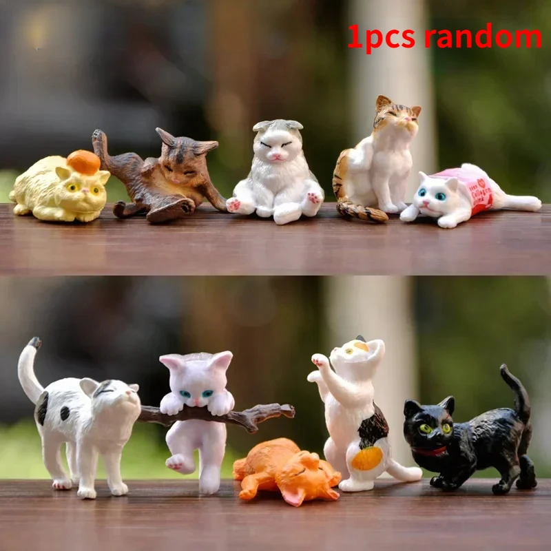 10pcs-set-Cute-Cat-Miniature-Ornaments-Kitten-Figurines-Model-Gifts-For ...