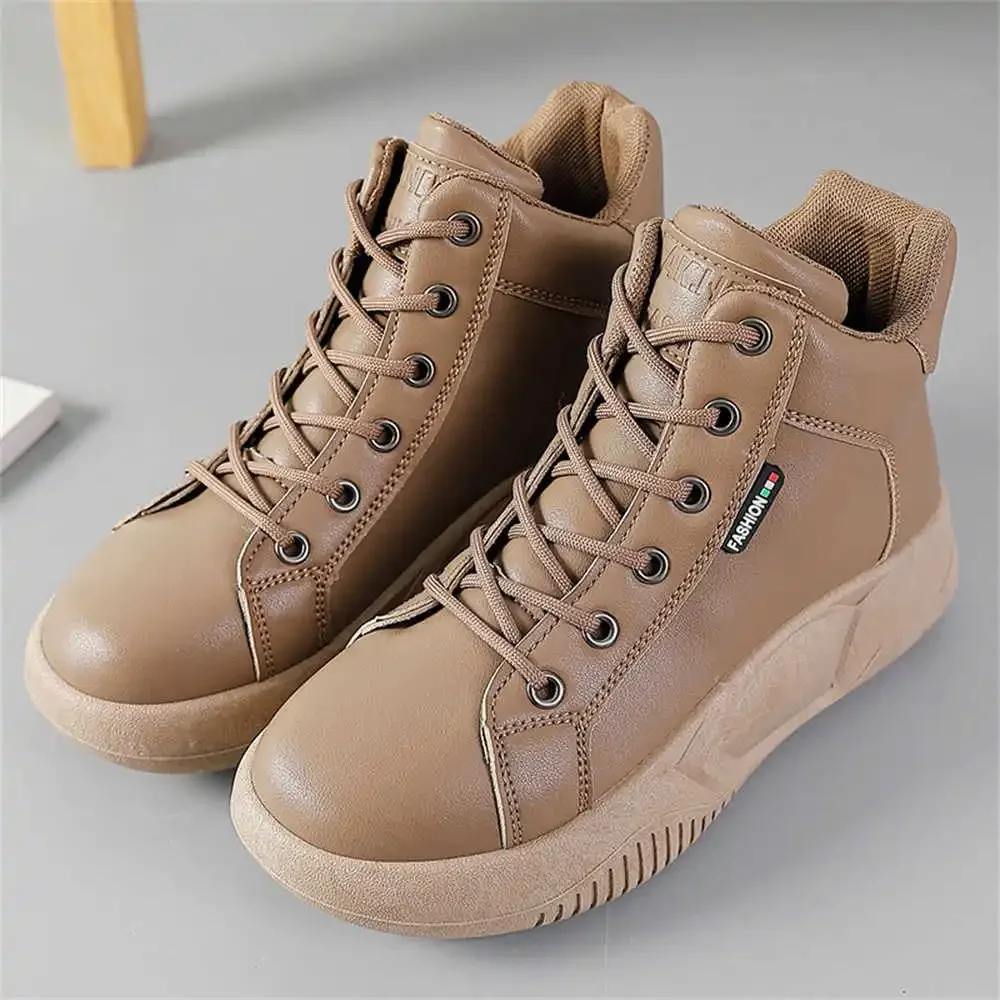 Genuine-Leather-Low-cut-Womens-Tennis-Boots-Light-Blue-Boots-High-Top ...