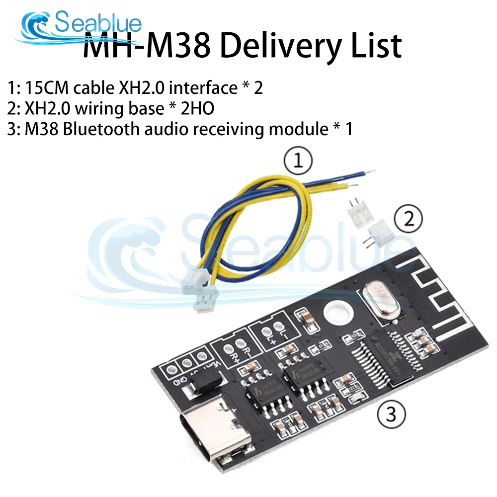 MH-MX38-Wireless-Bluetooth-Audio-Module-5V-Type-C-USB-Stereo-Audio-5W ...