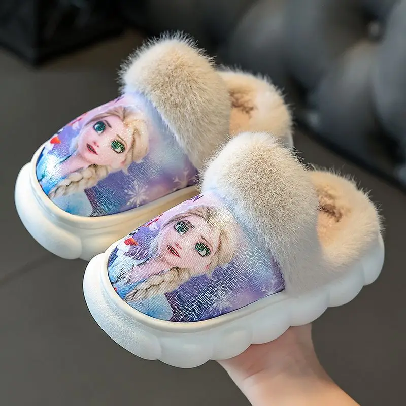 Disney-Children-s-Cotton-Slippers-Frozen-Princess-Elsa-Winter-Girl-Baby ...