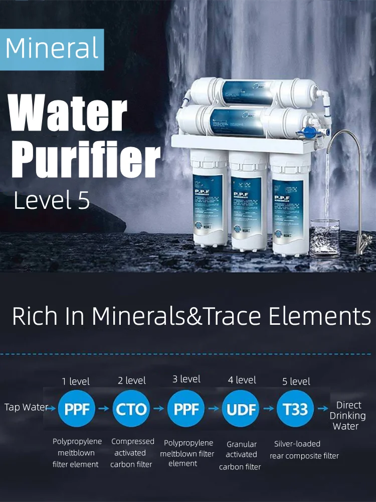 3+2 Water Filter System 5 Stages Drinking Water Filter System ...