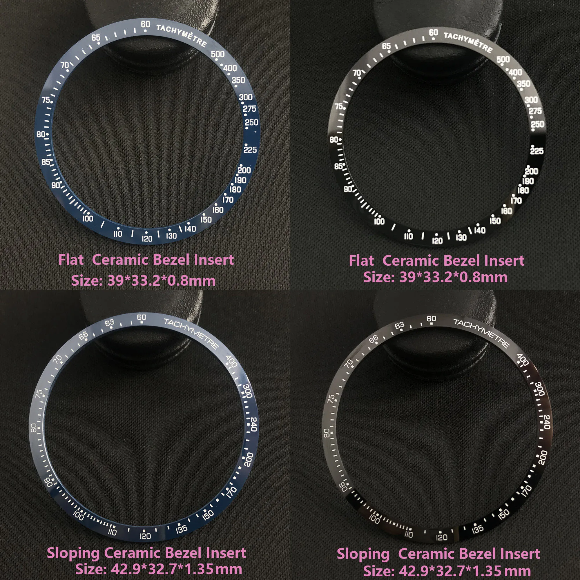 39-42mm-Flat-and-Sloping-no-Luminous-Ceramic-Bezel-Insert-Replacement ...