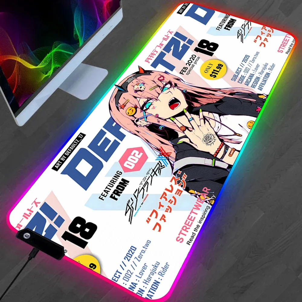 Darling-In-The-Franxx-LED-Gaming-Mousepads-Large-Desk-Mat-PC-Gamer-XL ...