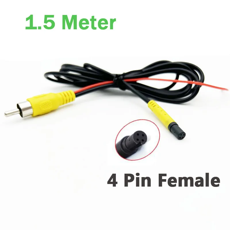 1-5-Meters-4pin-Interface-To-Rca-Male-Extension-Cable-For-Car-Reverse ...