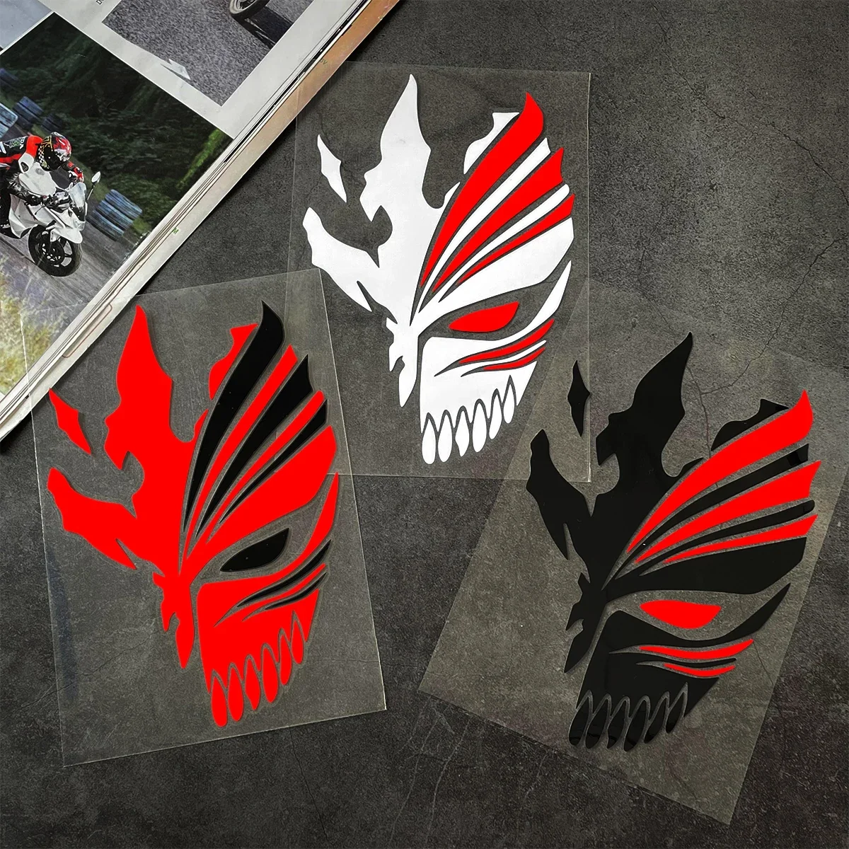 New-Death-Mask-Anime-JDM-Motorcycle-Stickers-for-Front-Windshield-Fuel ...