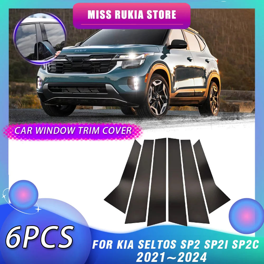 Car-Window-Trim-Cover-for-Kia-Seltos-SP2-SP2i-SP2c-2021-2024-Bright ...