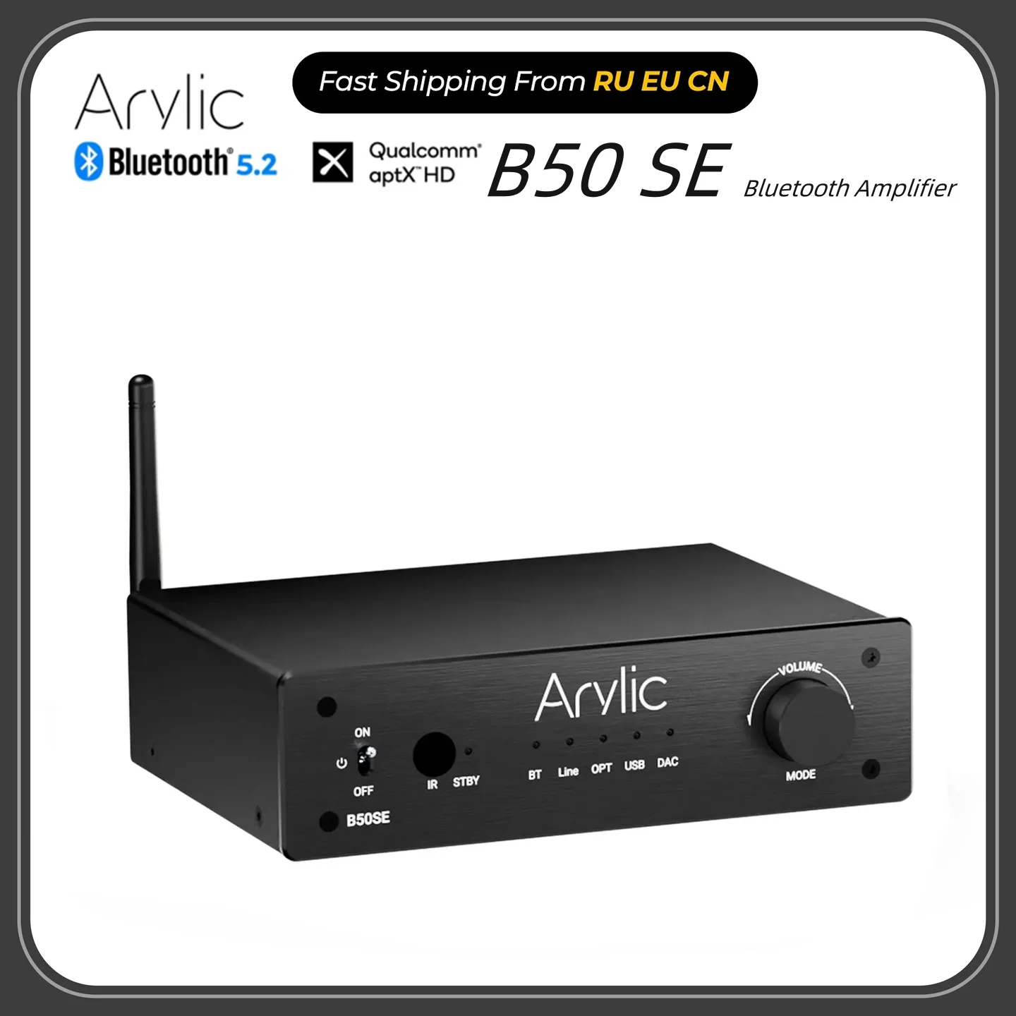 Arylic-B50-SE-Bluetooth-Stereo-50W-x-2-Audio-Amplifier-Receiver-2-1 ...
