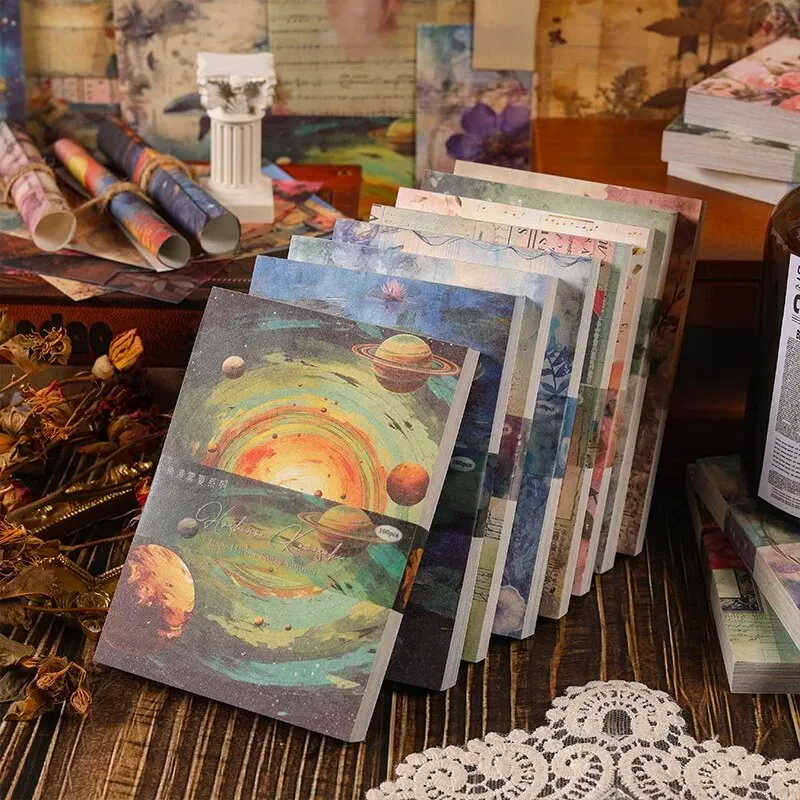 1950s-Retro-Handheld-Diary-Paper-Material-Summer-Background-Decoration ...