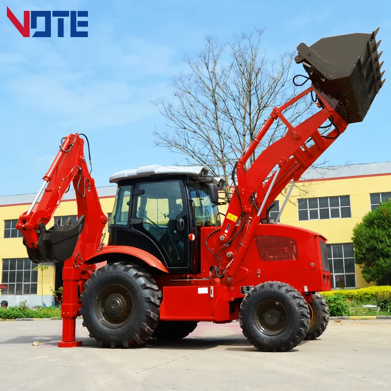 Diesel Mini Backhoe loader 3 ton 5 ton CE EPA China Sale 4 wheel drive ...