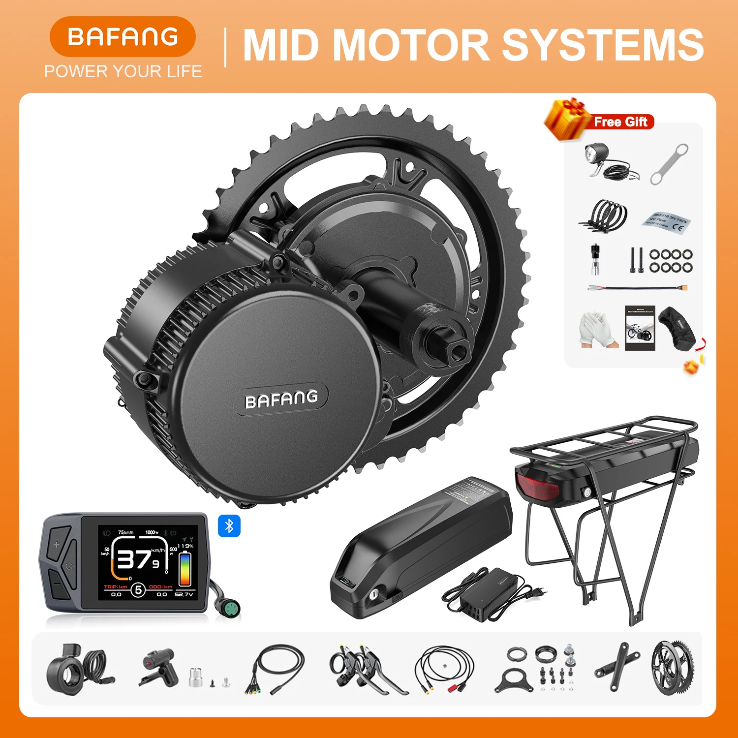 Bafang-750W-Motor-with-Battery-Optional-Electric-Bike-Conversion-Kit-8fun-BBS02-BBS02B-EBike-Mid ...