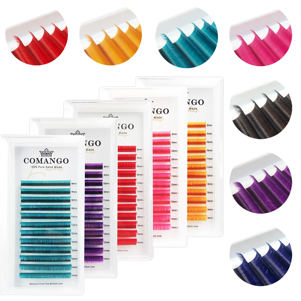 CoMango-Super-Long-15-20mm-Colored-Easy-Fanning-Eyelash-Extensions-Auto ...