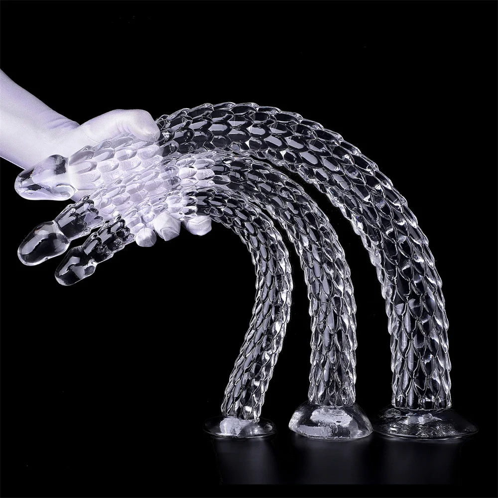 40 60cm Flexible Dragon Scale Anal Whip Longer And Thicker Deep Anal Dildo Soft Anus Dilator