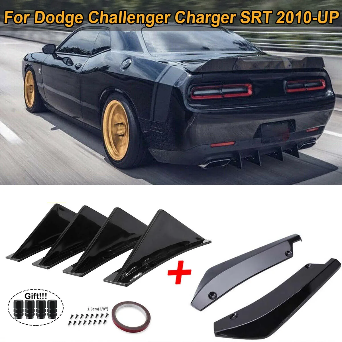 Universal For Dodge Charger Challenger SXT SRT 40cm Rear Bumper ...