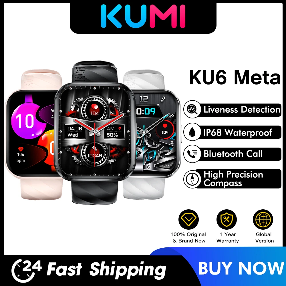Smartwatch KUMI KU6 za $37.01 / ~146zł - LowcyChin.pl