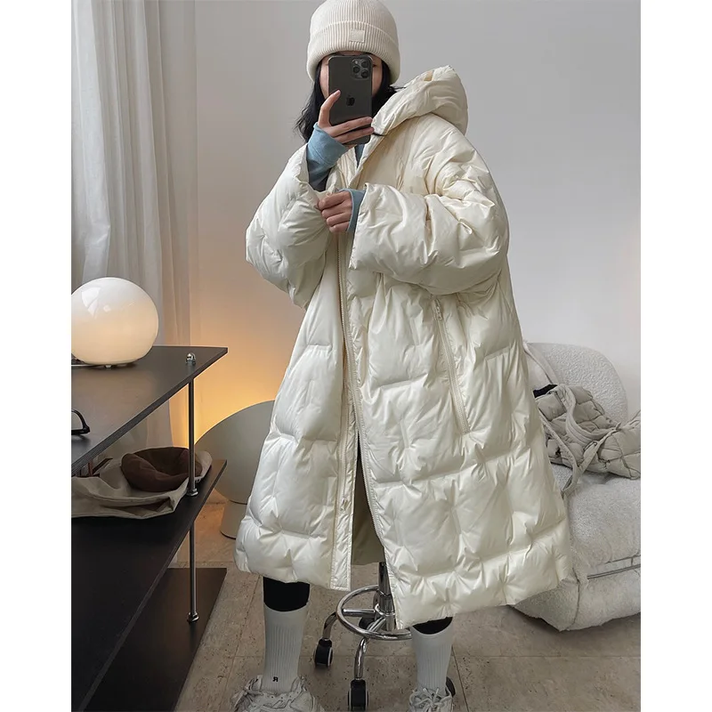 2022 New Warm Warm Hooded Long Down Parkas Winter Oversized Outerwear