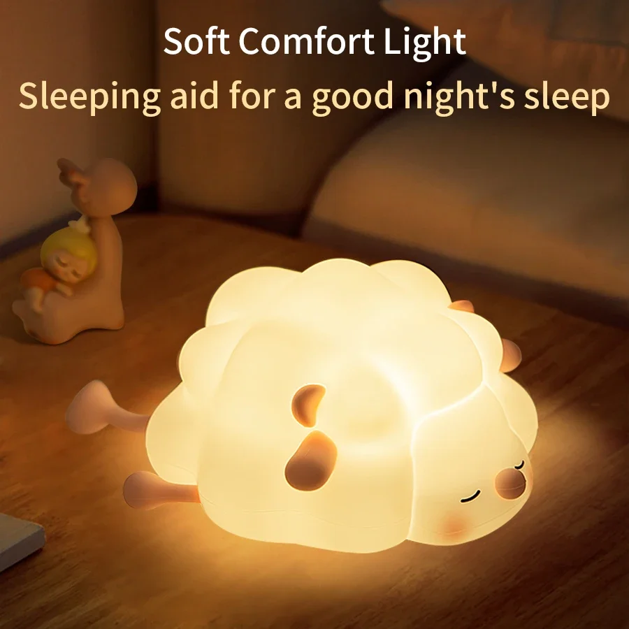 Sheep-Silicone-Night-Light-Cute-Cartoon-Creative-Ornament-Brightness ...