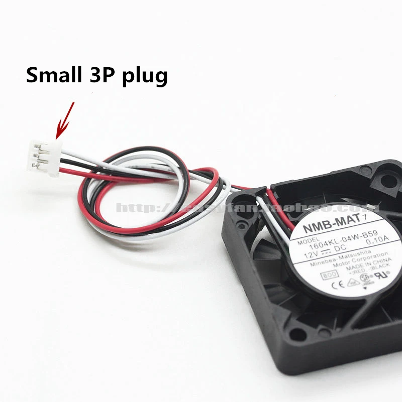 Original 1604KL-04W-B59 4010 4CM 12V 0.1A 3-line high air volume double ...