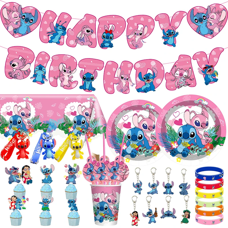 Decoraci-n-de-Feliz-Cumplea-os-de-Stitch-para-ni-a-suministros-de ...