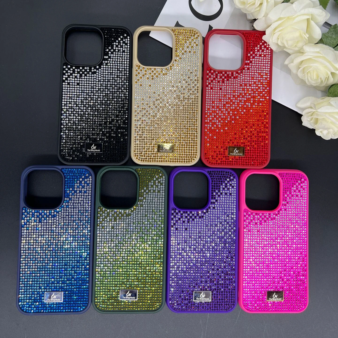 Luxury-High-Colorful-Diamond-Encrusted-Phone-Case-For-Apple-Iphone-15 ...