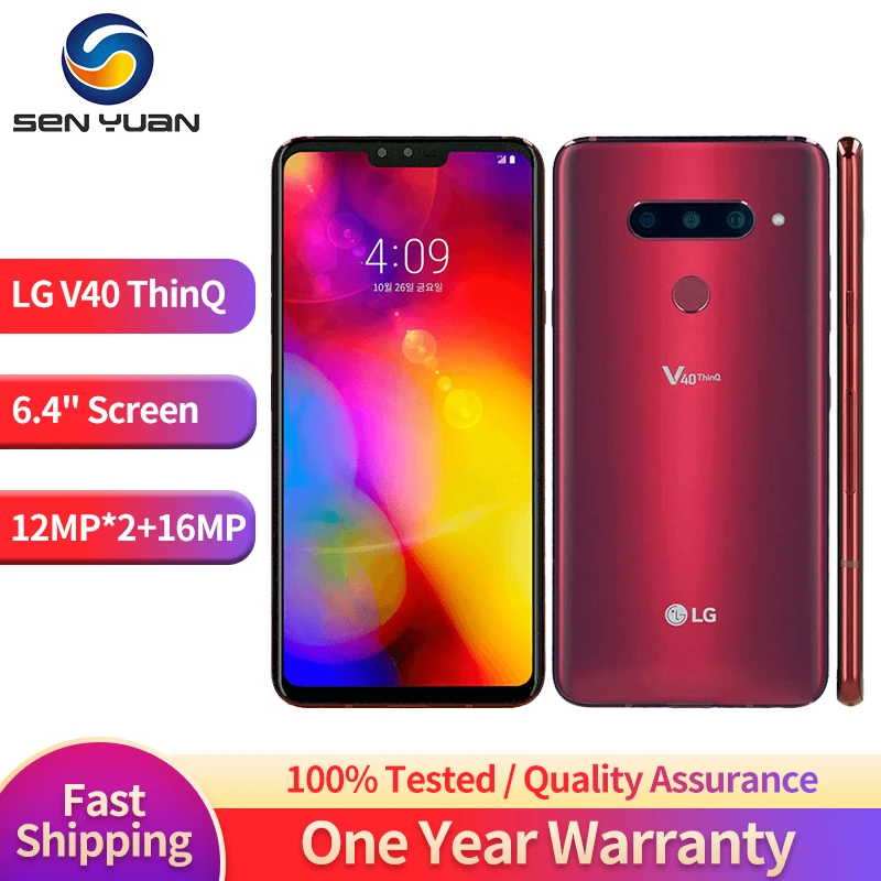 Original-LG-V40-ThinQ-Mobile-Phone-6-4-V409N-V405EBW-V405UA-6GB-RAM ...
