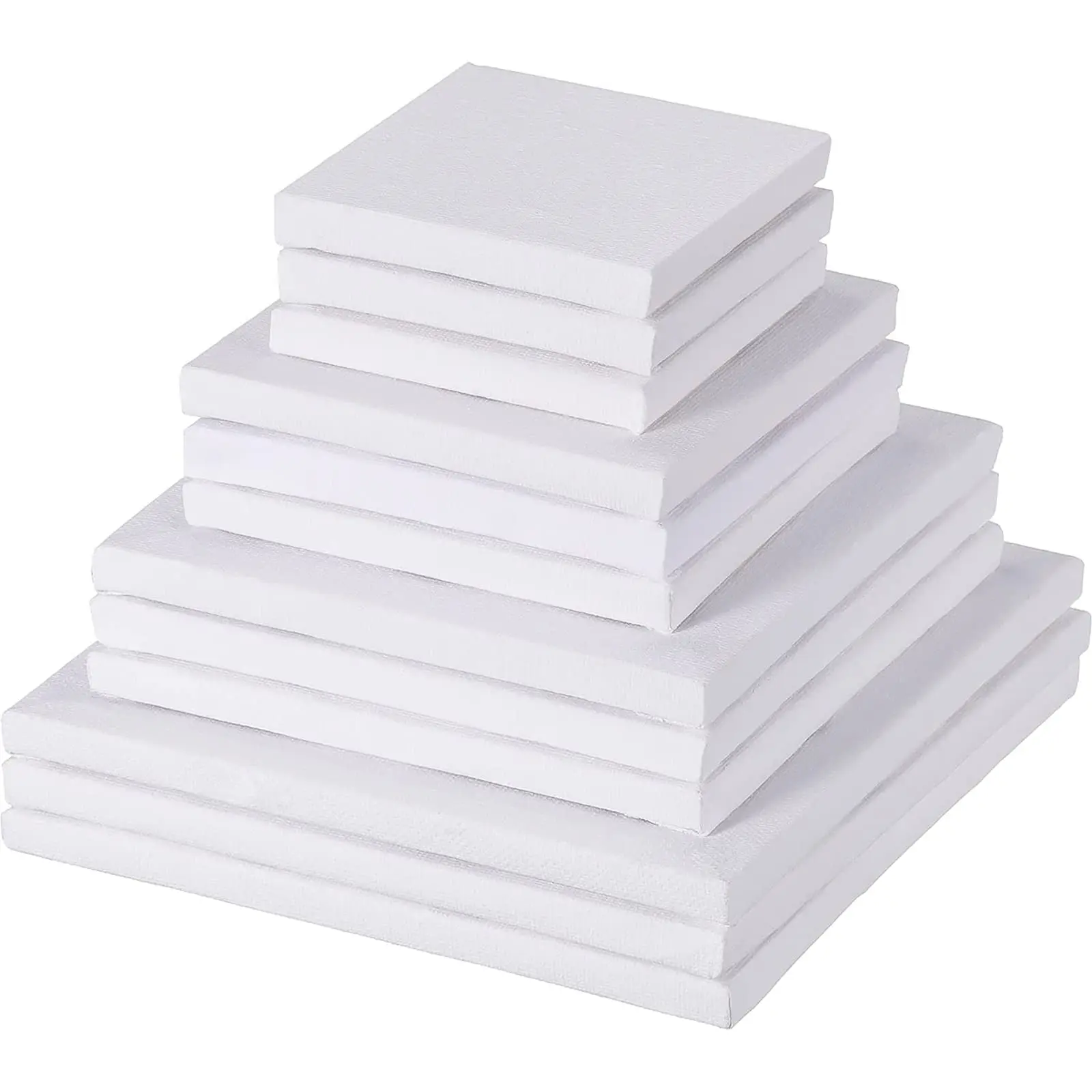 10PCS White Mini Stretched Artists Canvas Small Art Board Acrylic/Oil ...