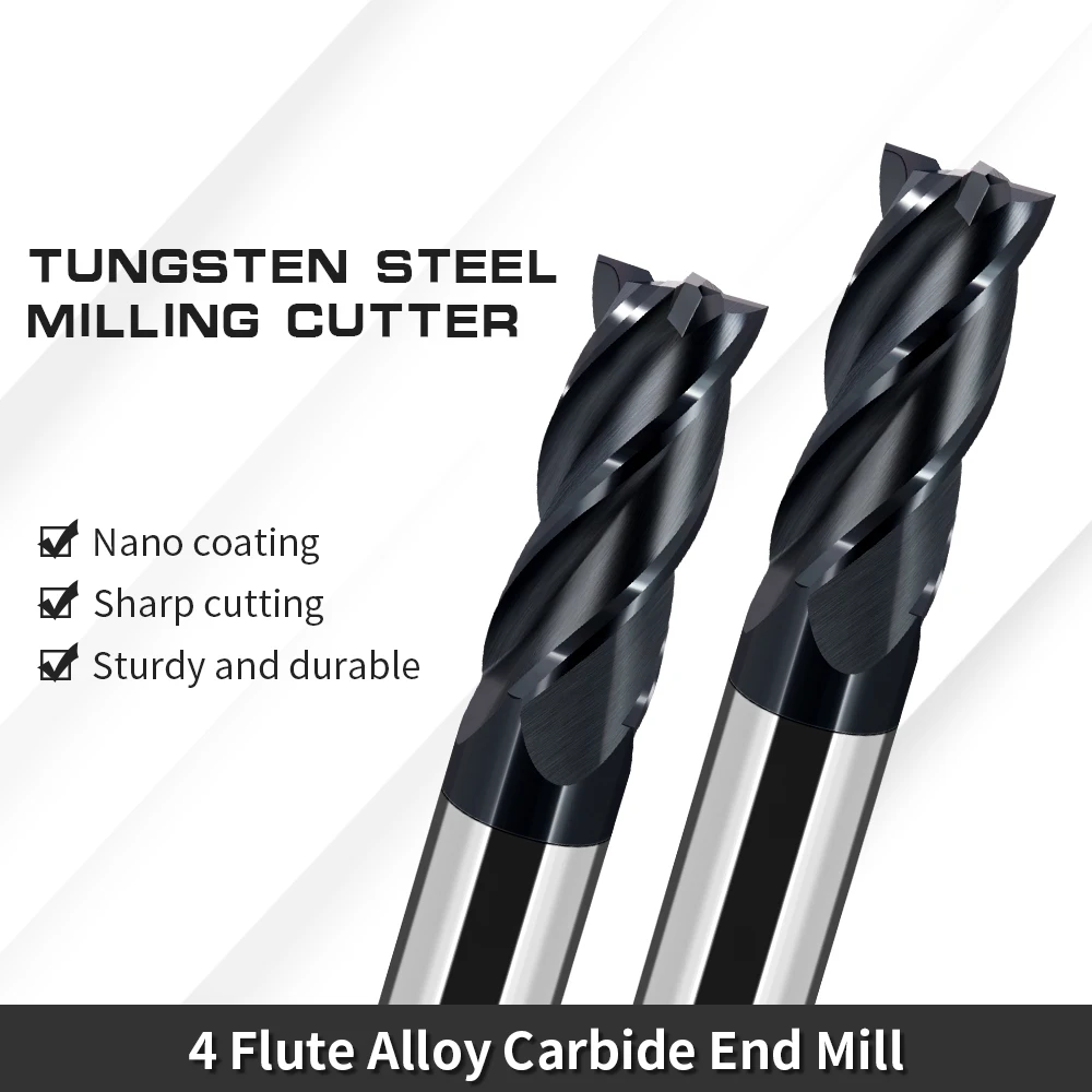 HRC45-Milling-Cutter-Carbide-Imperial-4Flute-Tungsten-End-Mill-CNC ...