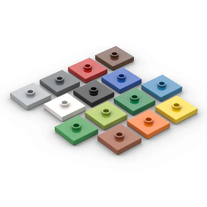 100pcs-MOC-Bricks-Plate-2x2-With-1-Knob-87580-DIY-Building-Block-Parts ...