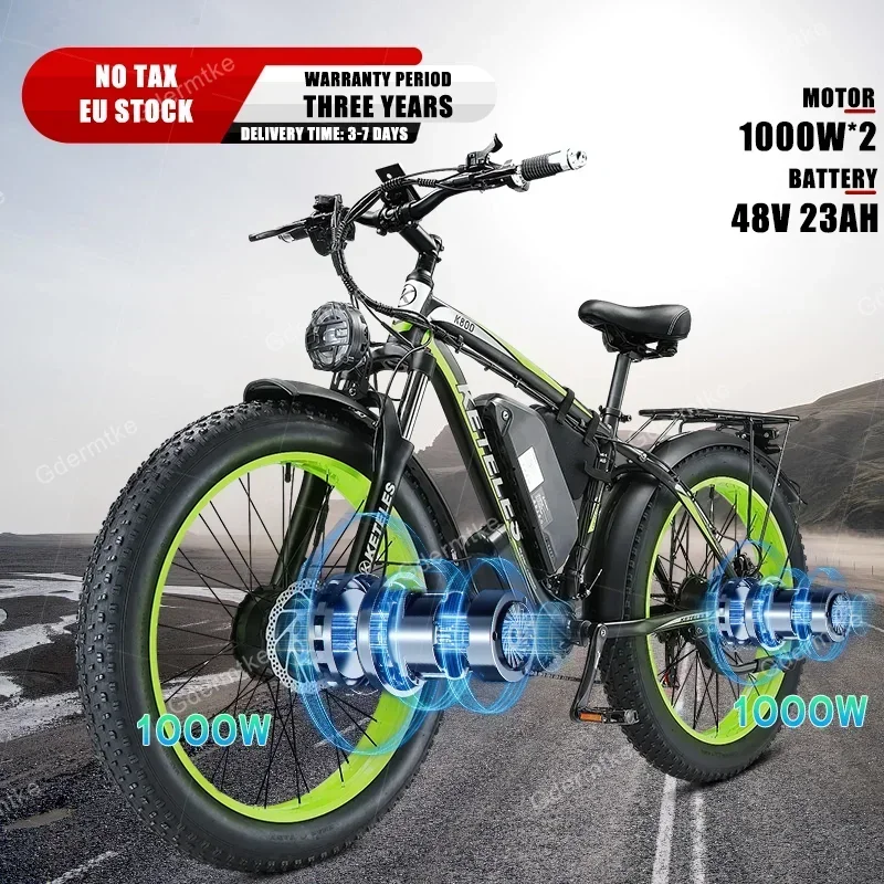 K800-Electric-Bike-2000W-Dual-Motor-Two-Wheel-Drive-48V-23AH-Battery ...