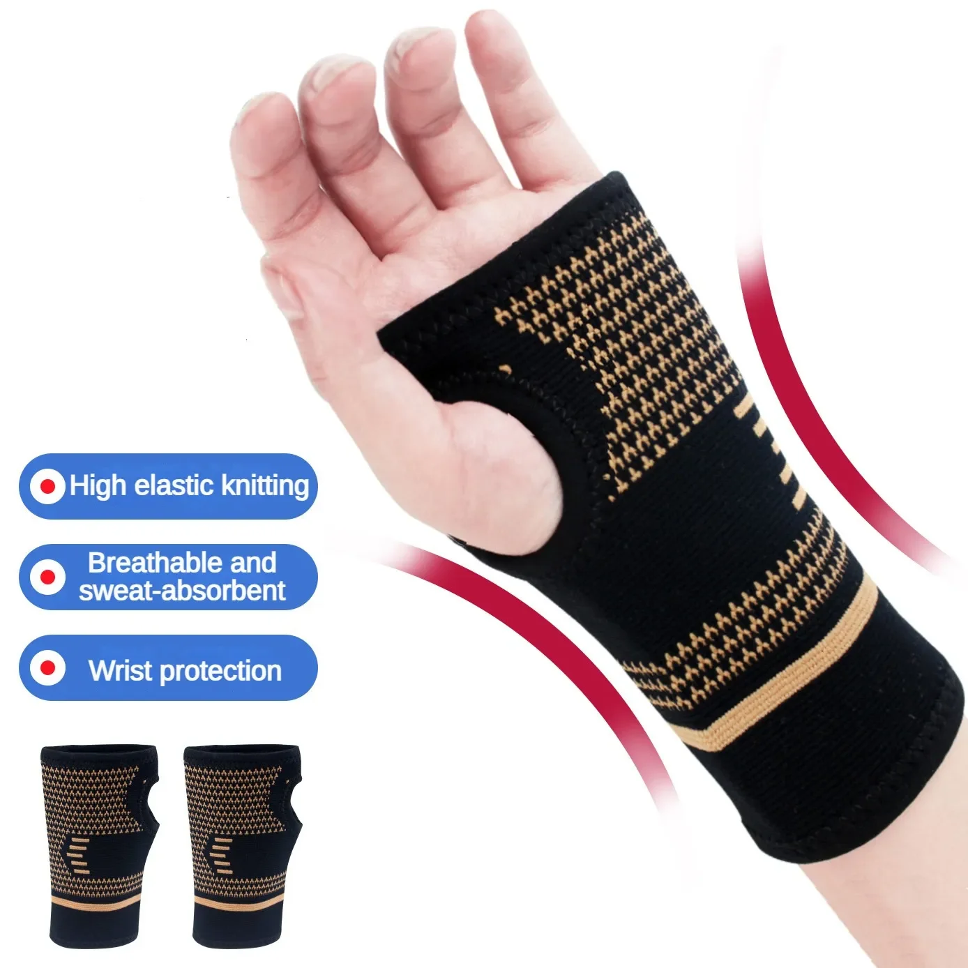 1PCS-Compression-Wrist-Brace-with-Pressure-Belt-Sport-Protection ...