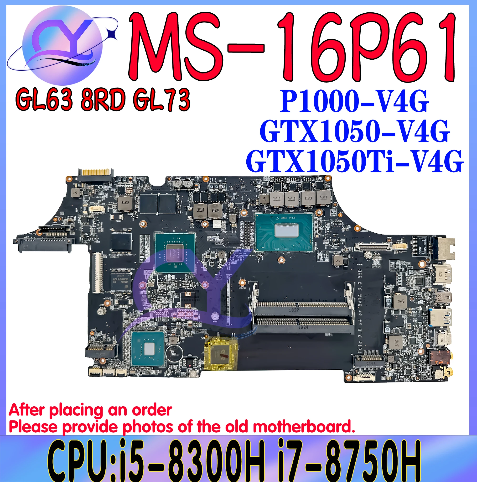 MS-16P61-Laptop-Motherboard-For-MSI-GL63-8RD-GL73-WE63-8JS-Ms-16p6 ...