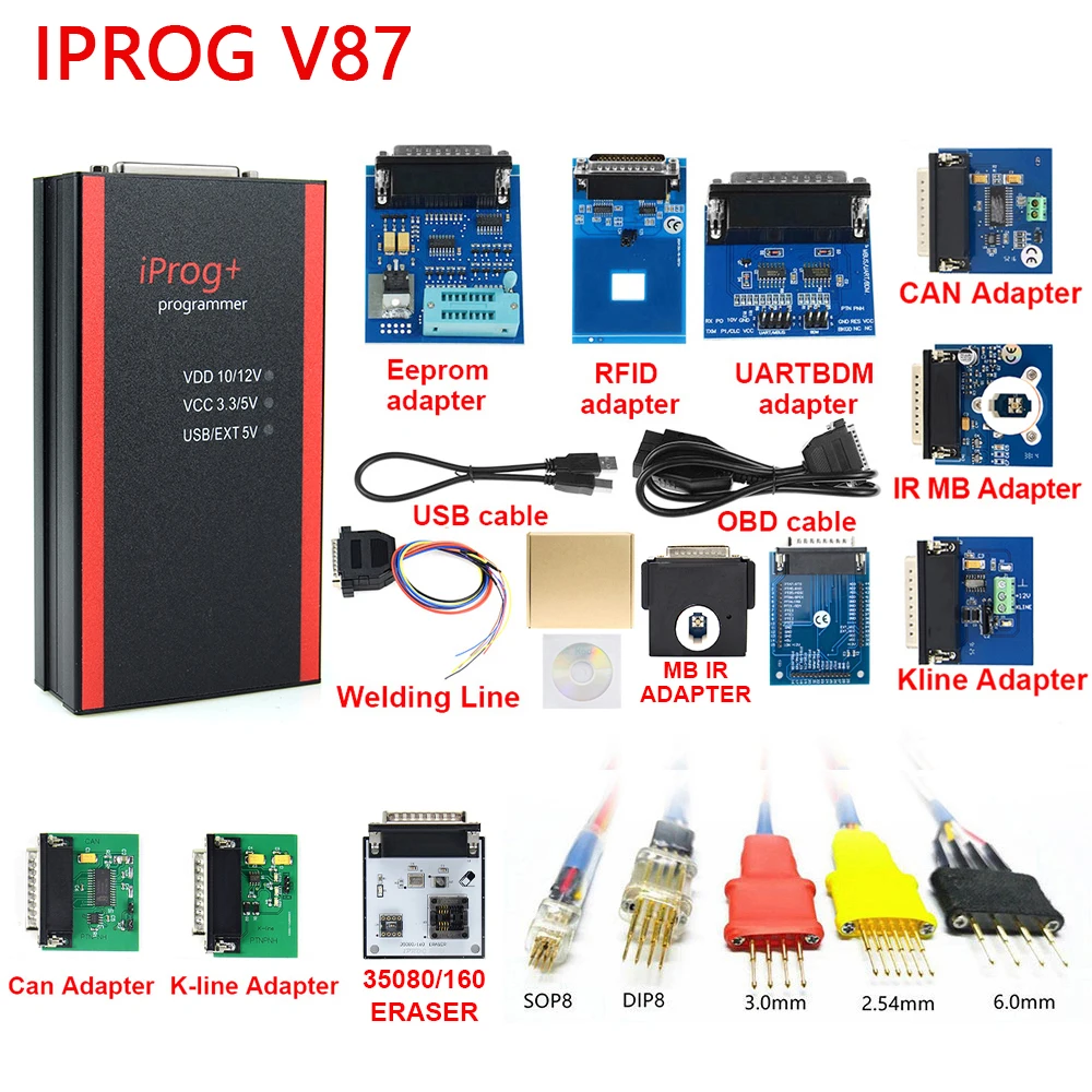 Best Quality V87 Iprog+ Key Programmer Support IMMO + Reset Iprog Pro ...