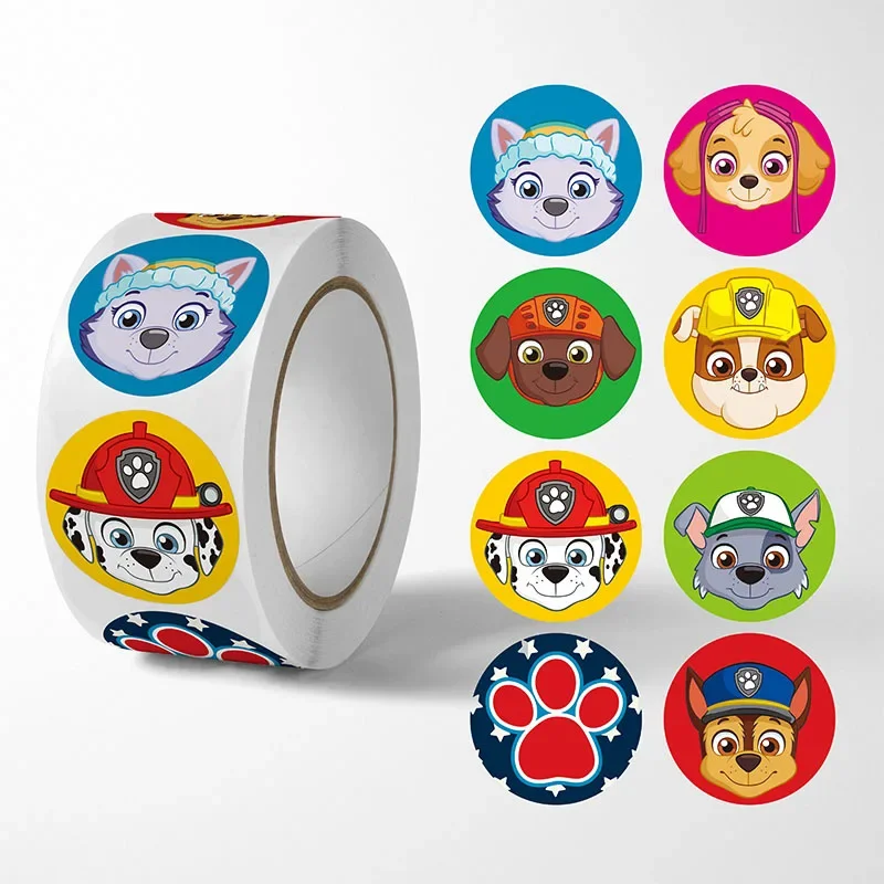 500pcs-Paw-Patrol-Sticker-Cartoon-Chase-Sky-Stickers-Fun-Circular ...