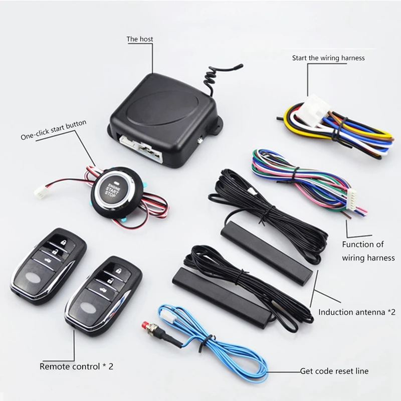 Car Start One-key Anti-theft System Pke Keyless Entry Kit Car Start ...