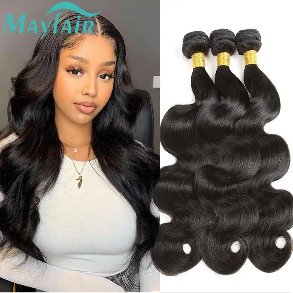 Brazilian Hair Weave Bundles Loose Body Wave 28 30 32" 1 3 4 Bundles ...