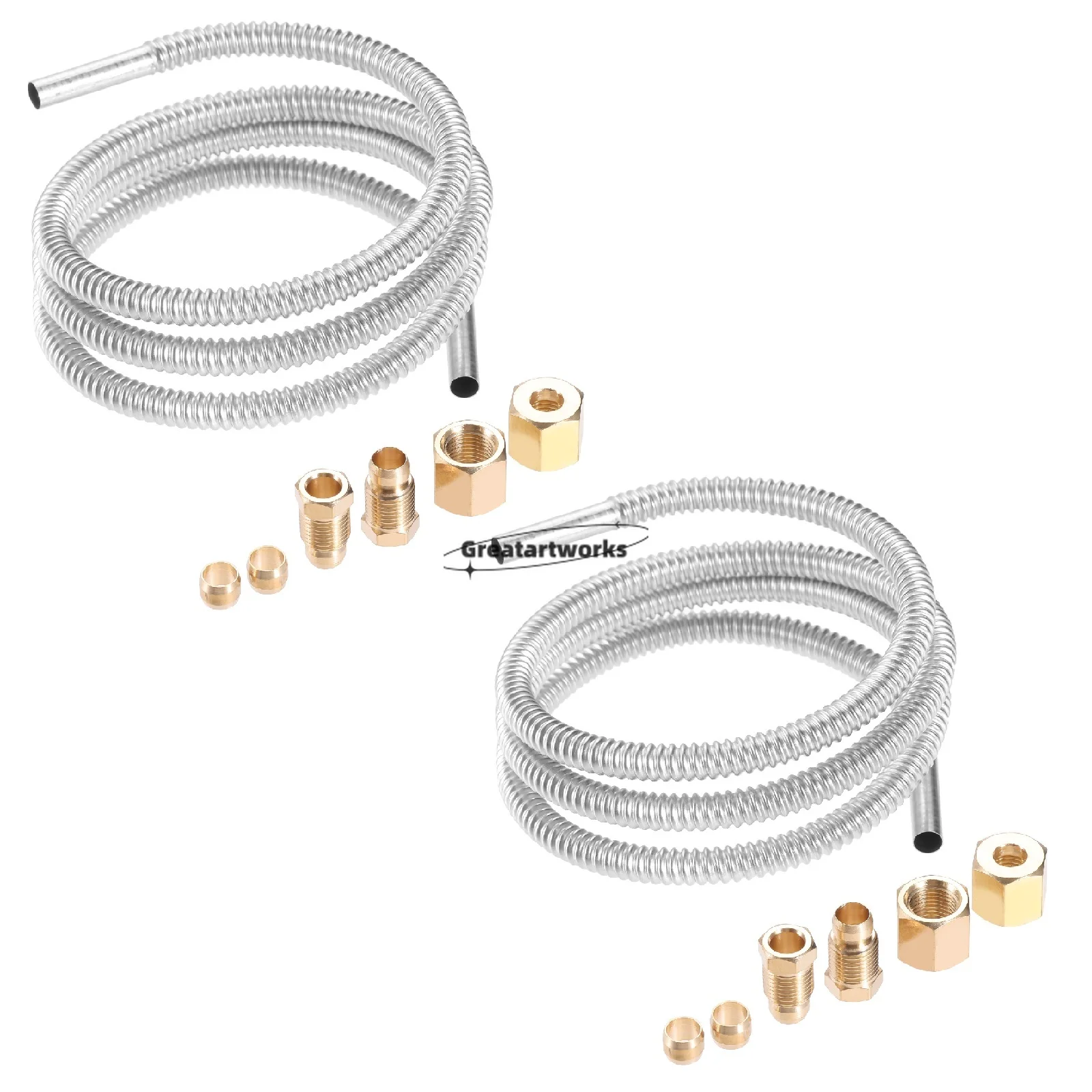 2pcs-Flexible-Stainless-Steel-Pilot-Tube-1-4-OD-950mm-Length ...