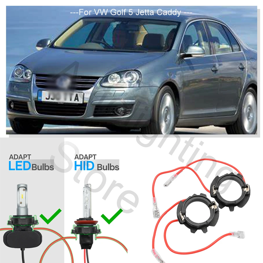 2PCS H7 LED HID Headlight Bulb Retainer Clip Base Holder Headlamp ...