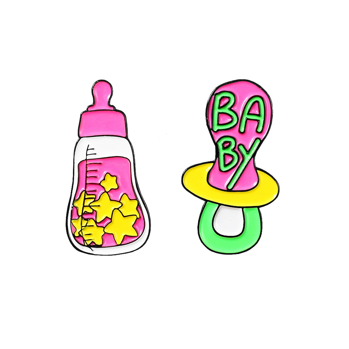 Cartoon Baby Pacifier And Bottle