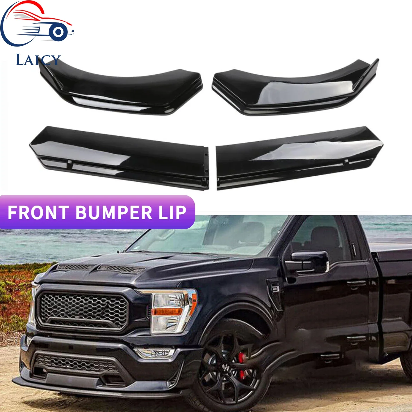 LAICY-For-F150-F-150-Car-Front-Bumper-Chin-Lip-Spoilers-Body-Kits ...