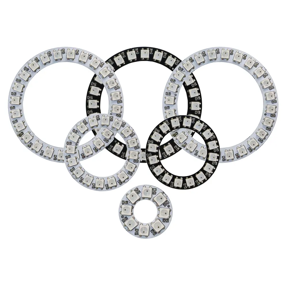 WS2812B-DC5V-LED-Pixel-Ring-8-16-24-35-45Leds-Individually-Addressable ...