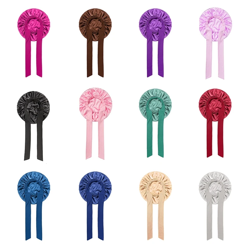 Women-Hat-Night-Sleeping-Shower-Cap-High-Elastic-Hair-Bonnet-Hat-Head ...