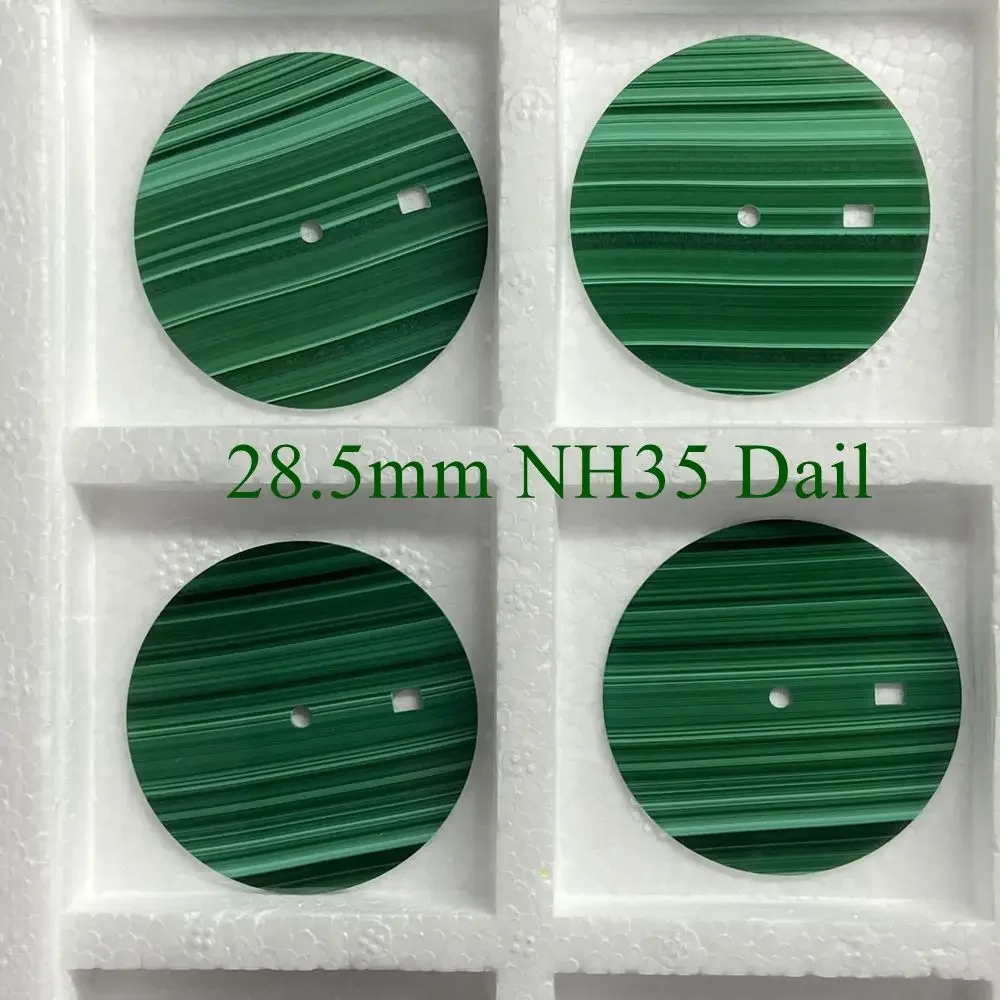 28-5x0-4mm-NH35-quadrante-dell-orologio-naturale-verde-Malachite-blu ...