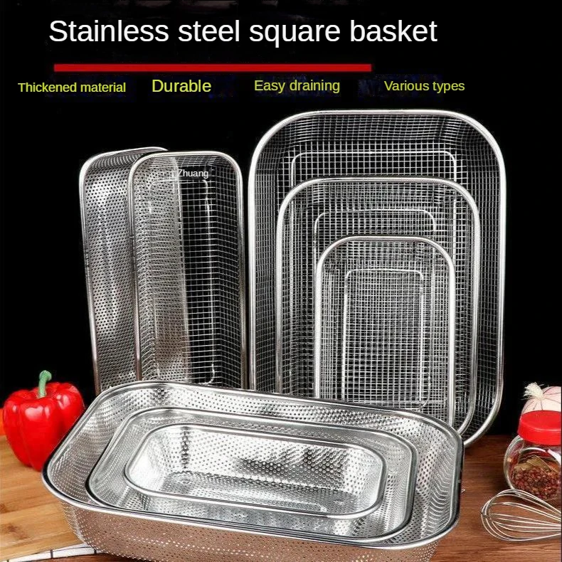Stainless-steel-square-basket-spoon-chopsticks-tableware-basket ...