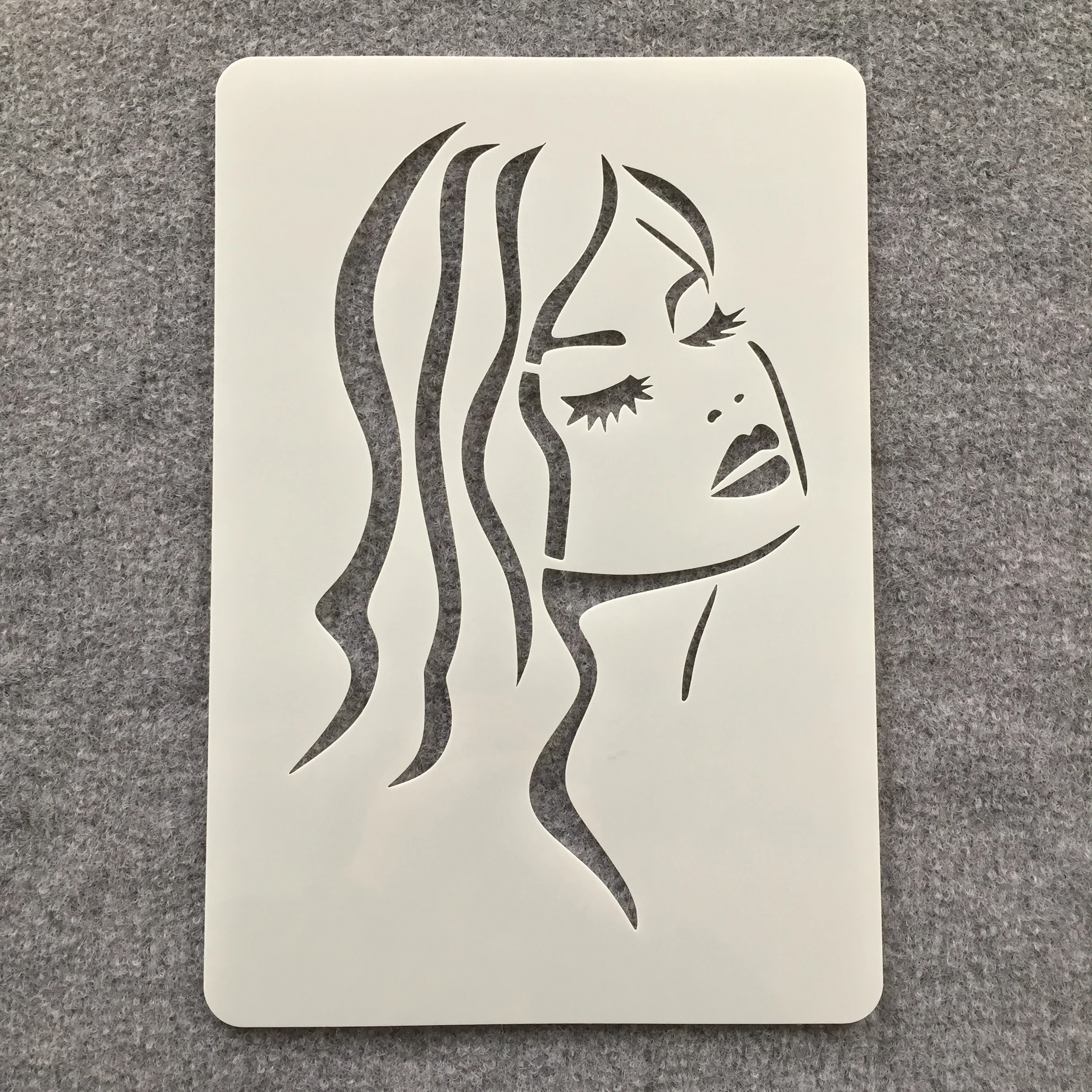 Female Face Stencil